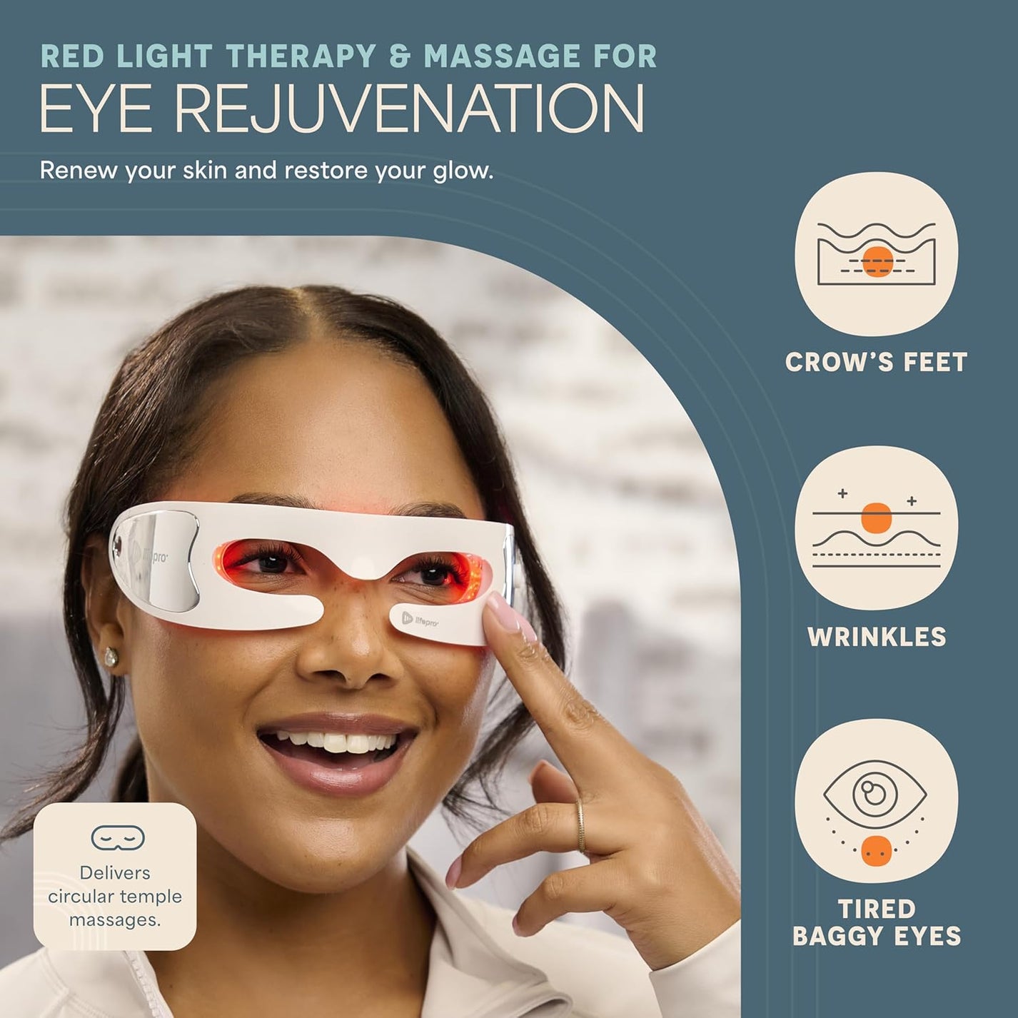 RejuvaGlow Red Light Eye Mask – Lifepro