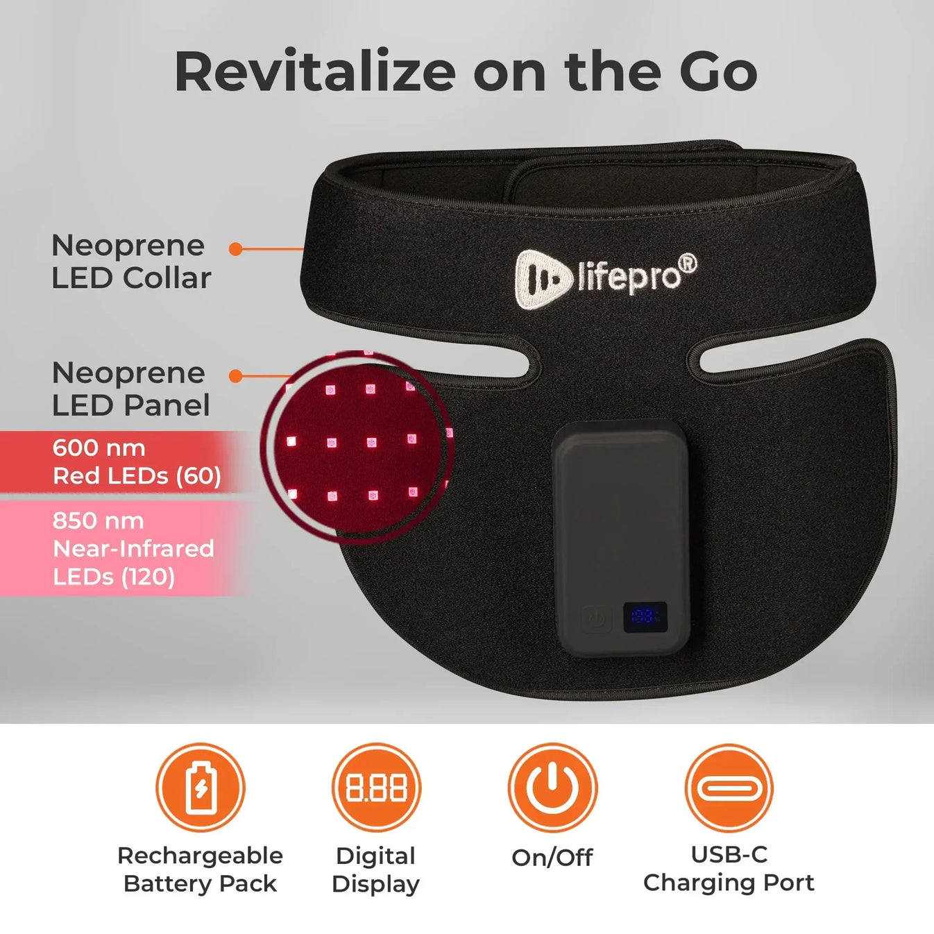 Luminova™ Pro Red Light Therapy Neck Device – Lifepro