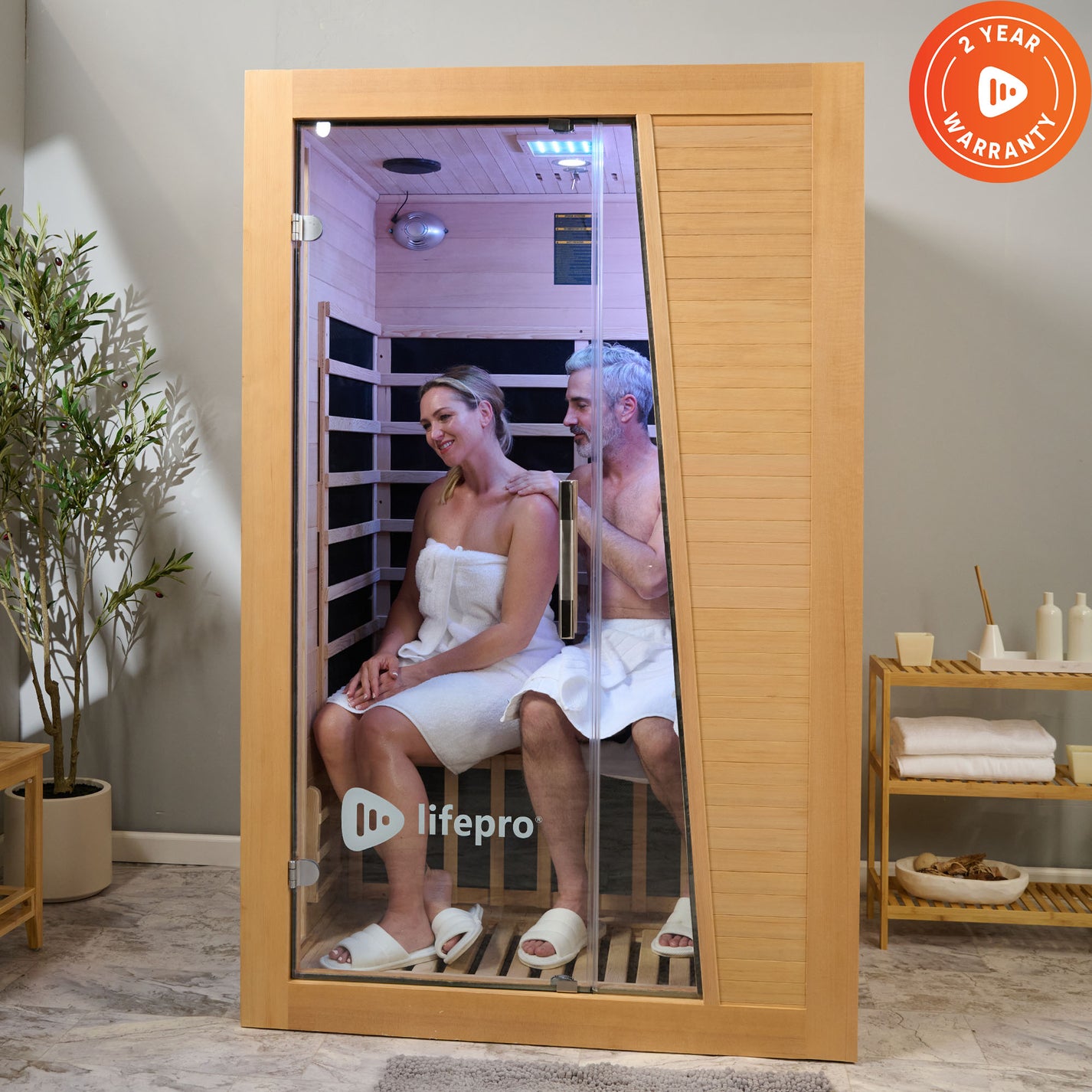 Rejuvacure™ Duet Two-Person At Home Red Light Sauna | Lifepro