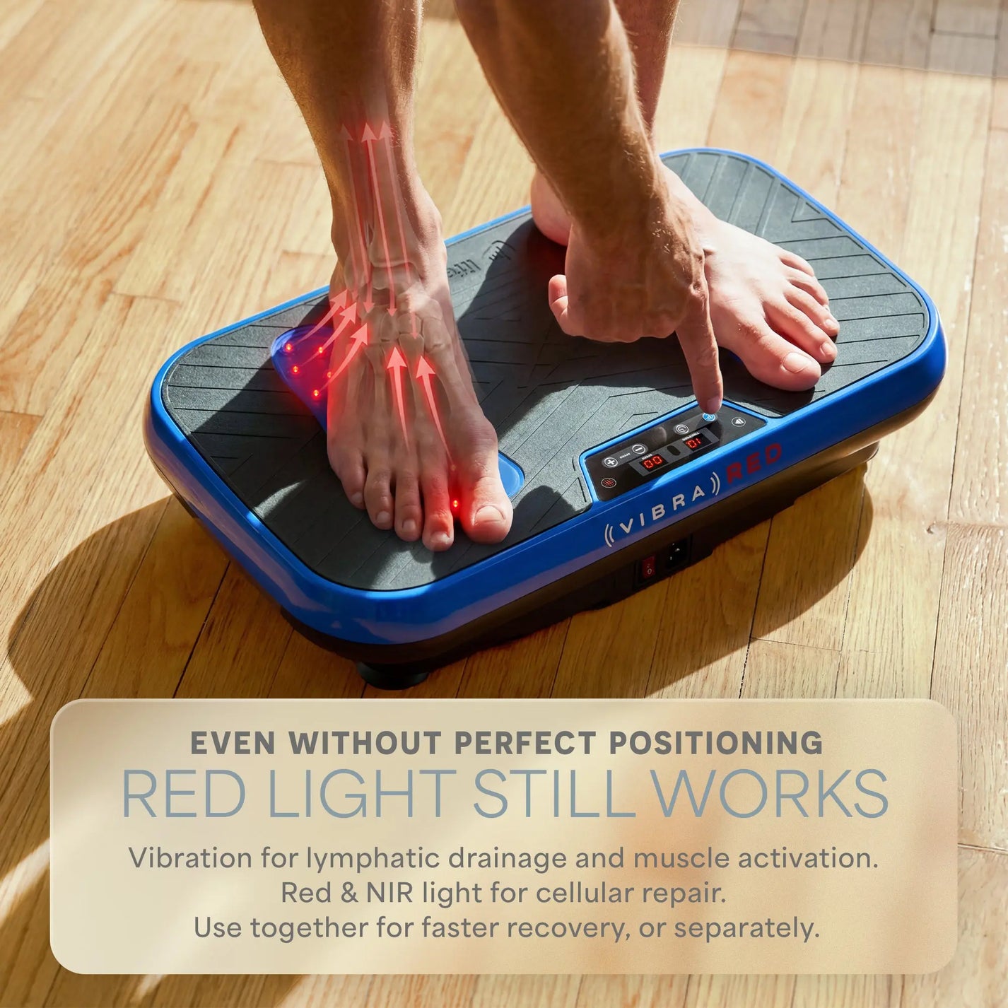 VibraRed Vibration Plate with Red Light Therapy | Lifepro